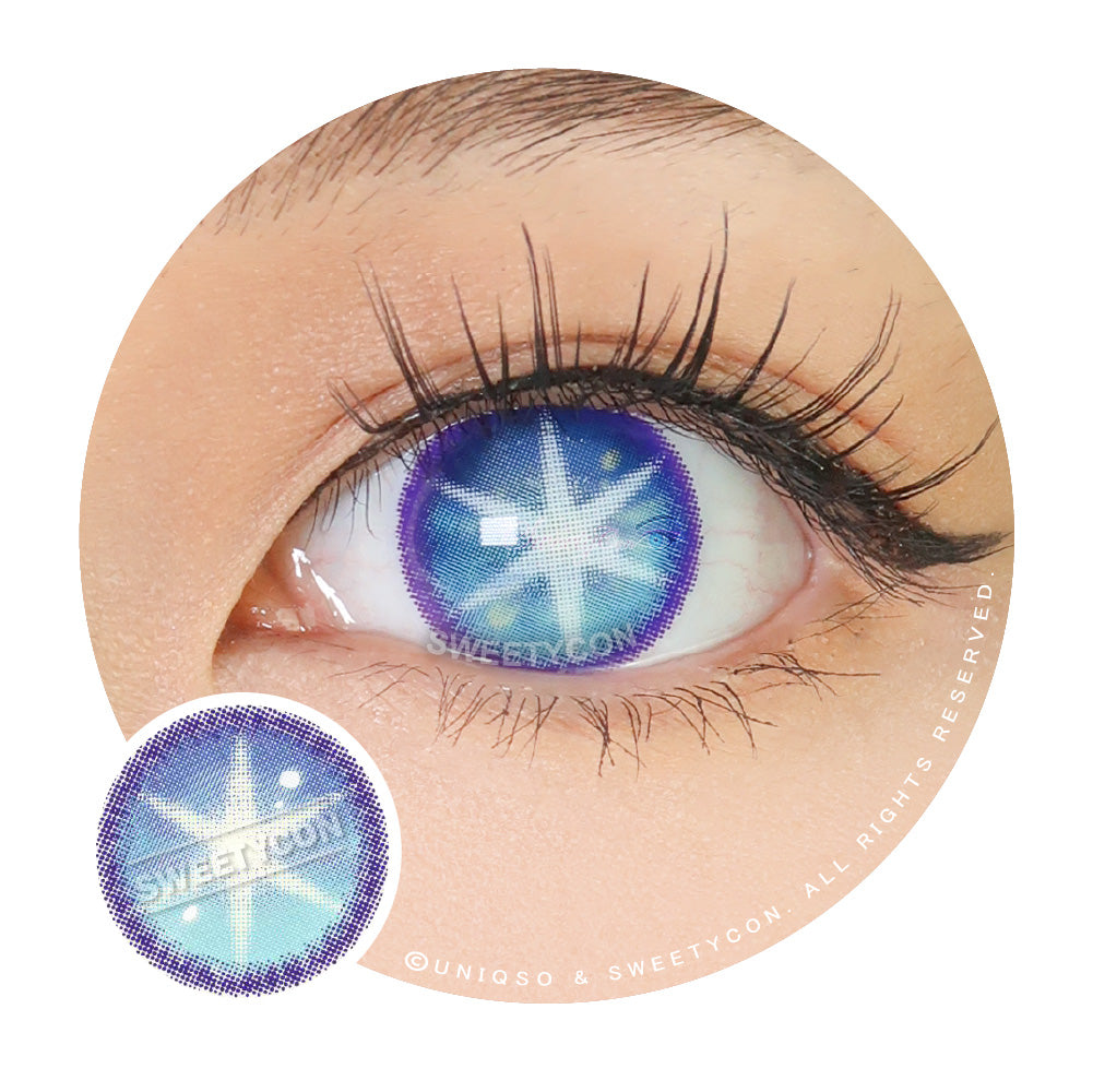 Sweety Star Idol Blue | Star Eyes Colored Contacts | Oshi no Ko Aquamarine – UNIQSO