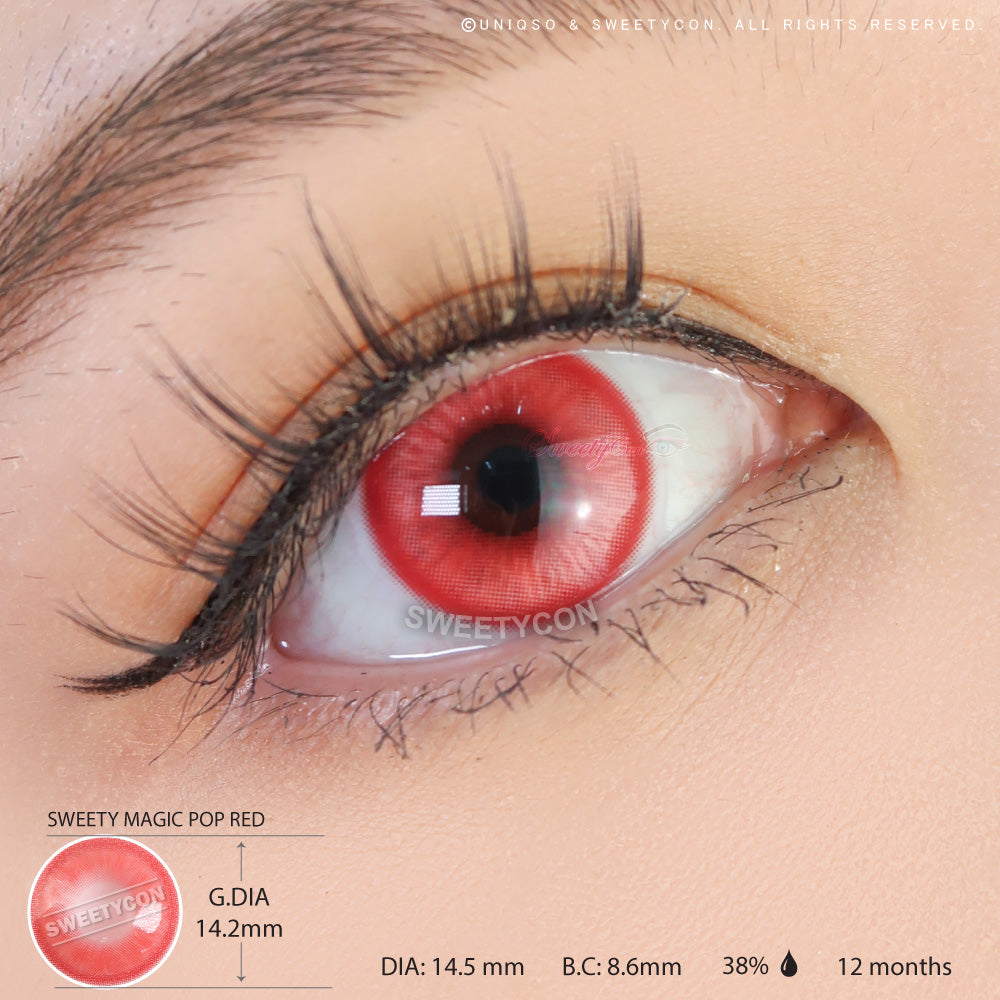 Sweety Magic Pop Red Colored Contacts – UNIQSO