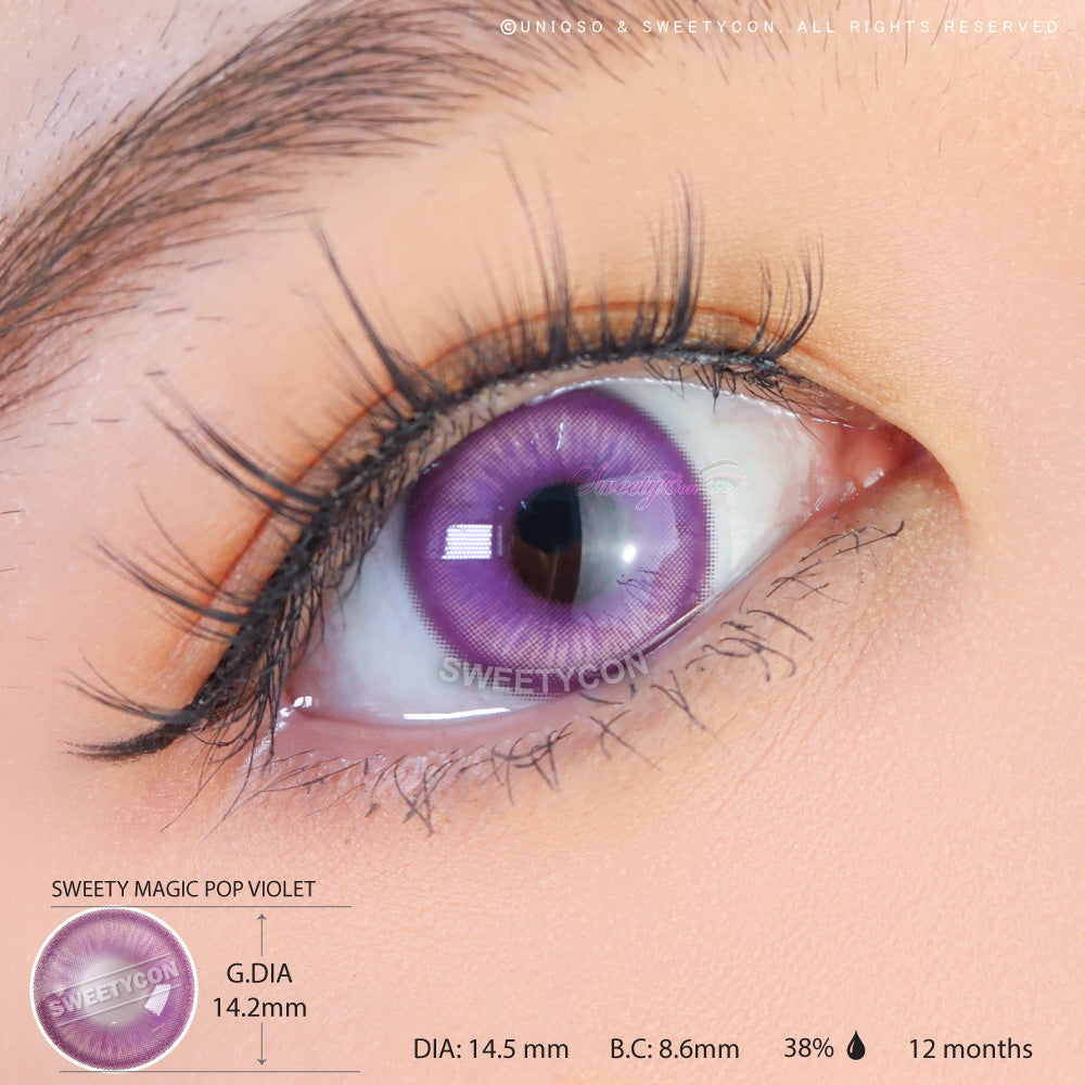 Sweety Magic Pop Purple Colored Contacts – UNIQSO