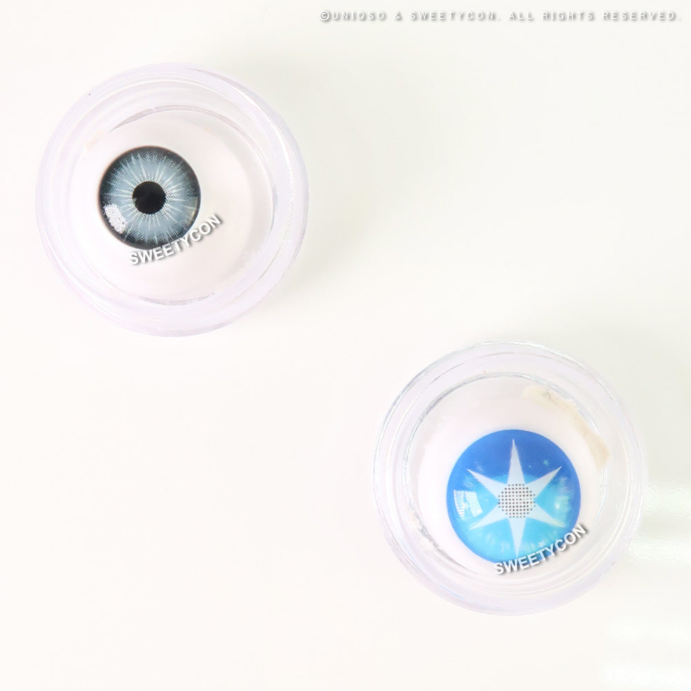 Sweety Pop Star Blue | Blue Star Colored Contacts | Oshi no Ko Aquamarine – UNIQSO