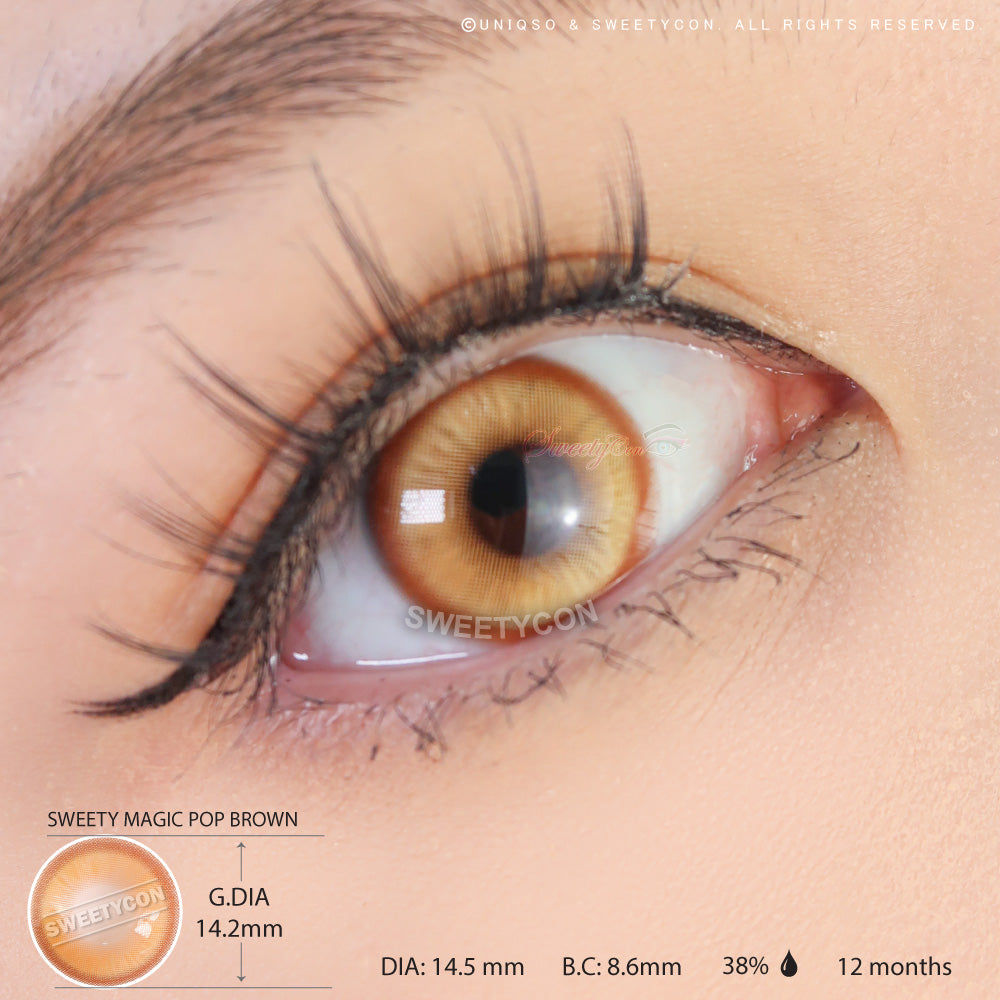 Sweety Magic Pop Brown Colored Contacts – UNIQSO