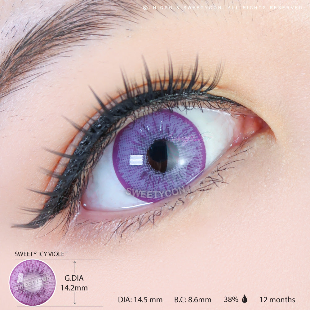 Sweety Icy Violet Colored Contacts – UNIQSO