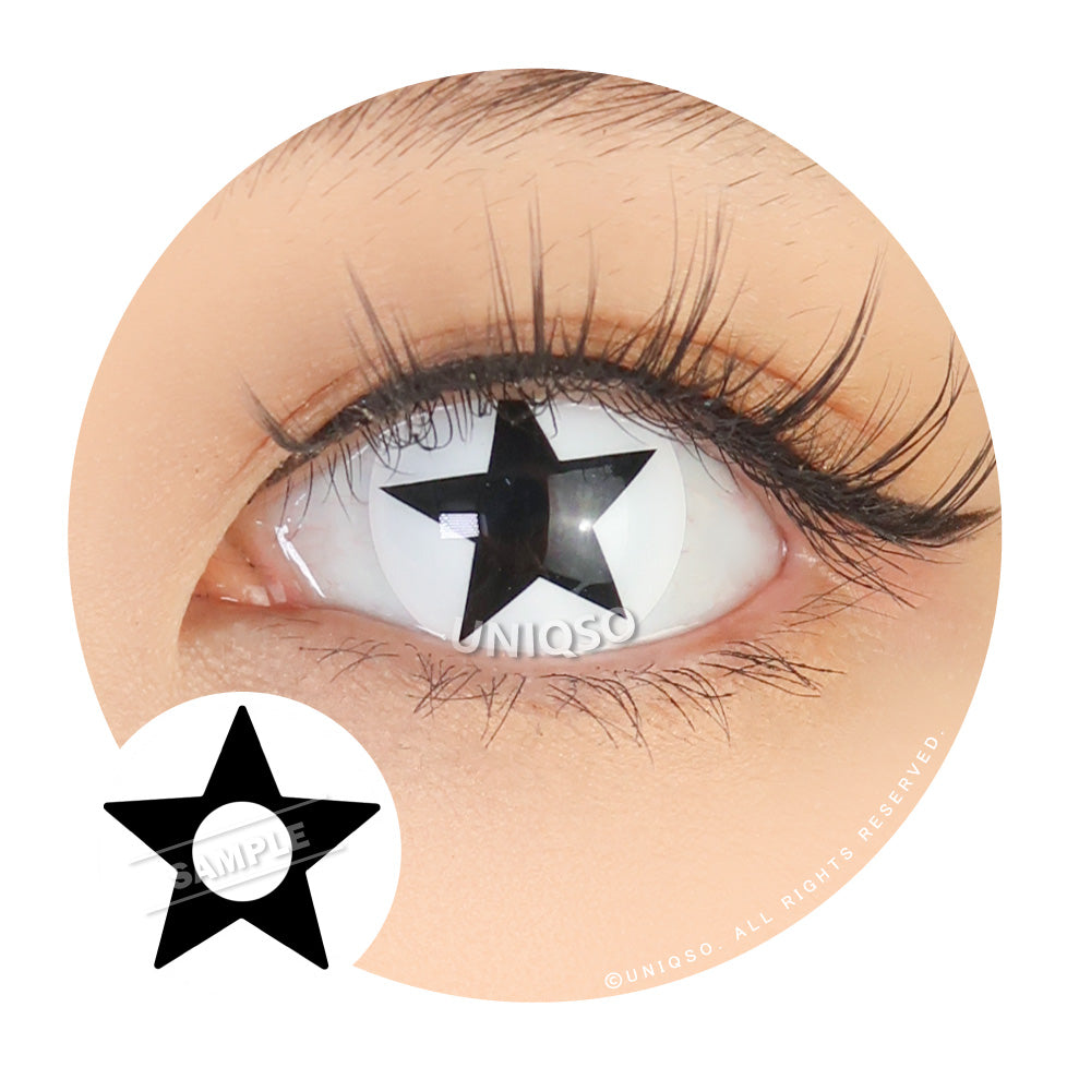 Sweety Anime Black Star Eye Anime Cosplay Contacts – UNIQSO