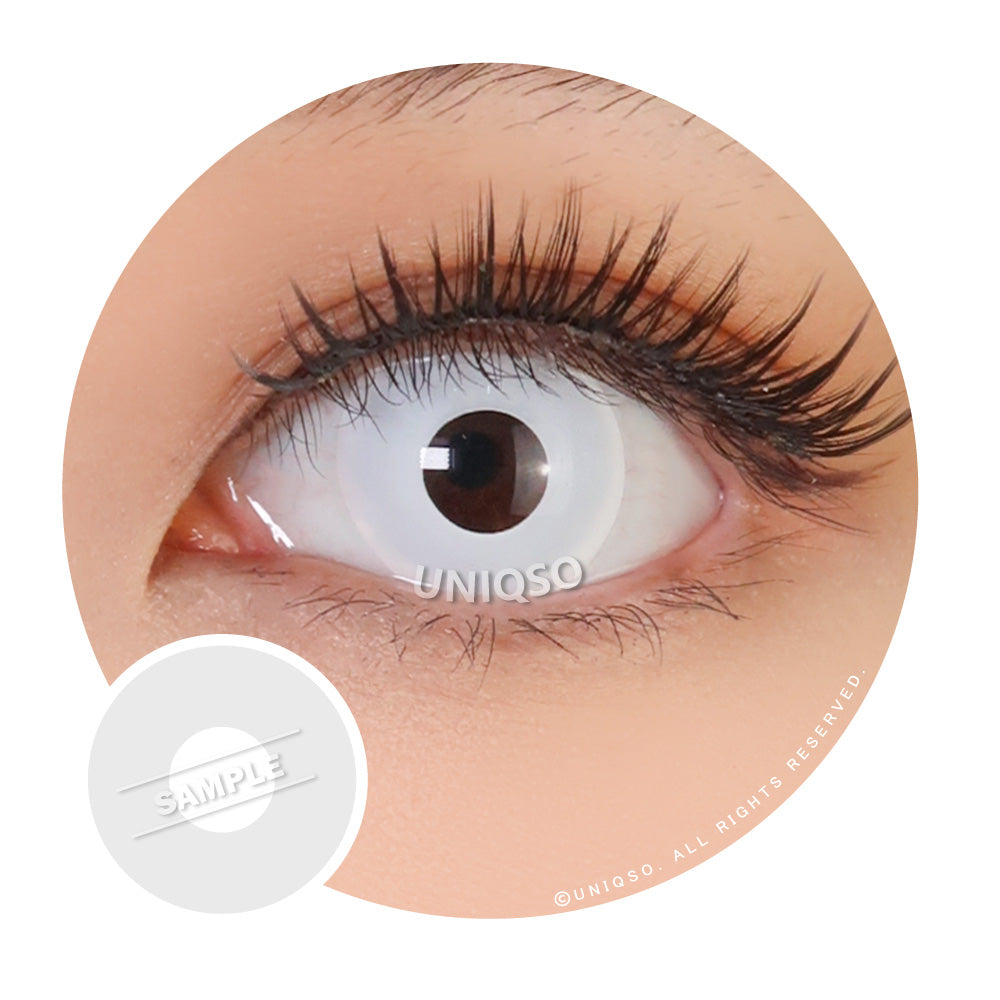 Sweety Crazy Solid White/Whiteout - 1 Day Disposable Halloween Contacts ...