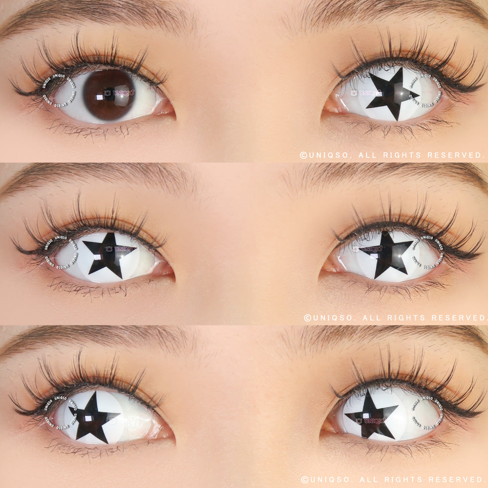 Sweety Anime Black Star Eye Anime Cosplay Contacts – UNIQSO