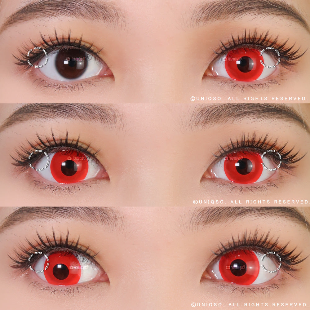 Sweety Crazy Bloody Red - 1 Day Disposable Halloween Contacts – UNIQSO
