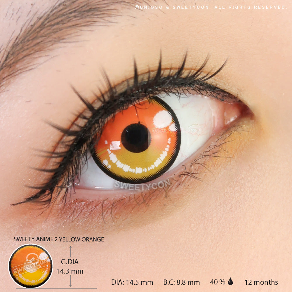 New Anime Colored Contacts: Lively Yellow Orange Eyes for Cosplay – UNIQSO
