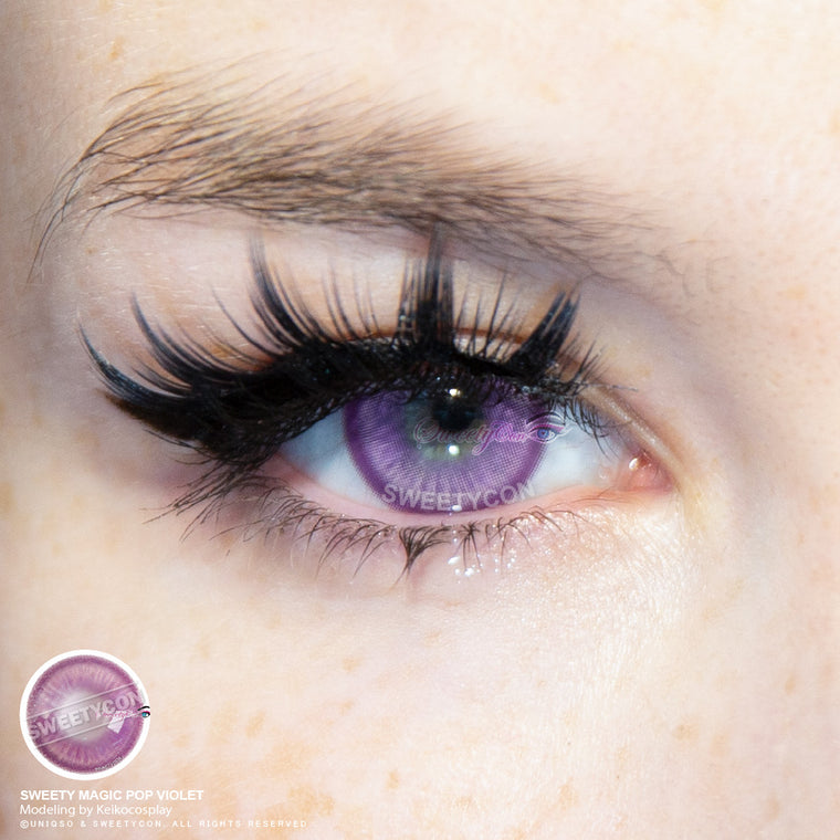 Sweety Magic Pop Purple Colored Contacts – UNIQSO