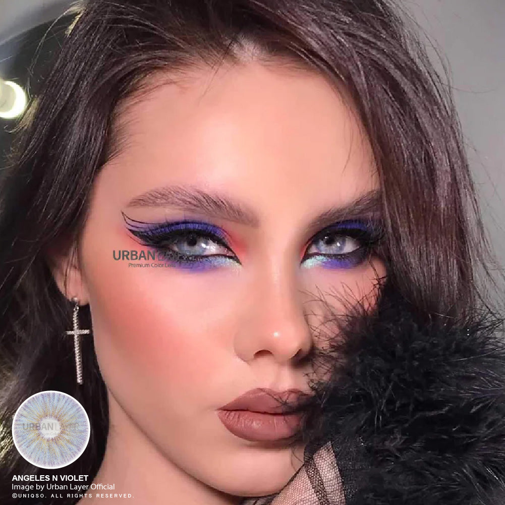 Urban Layer Angeles N Violet Silicone Hydrogel Contacts – UNIQSO