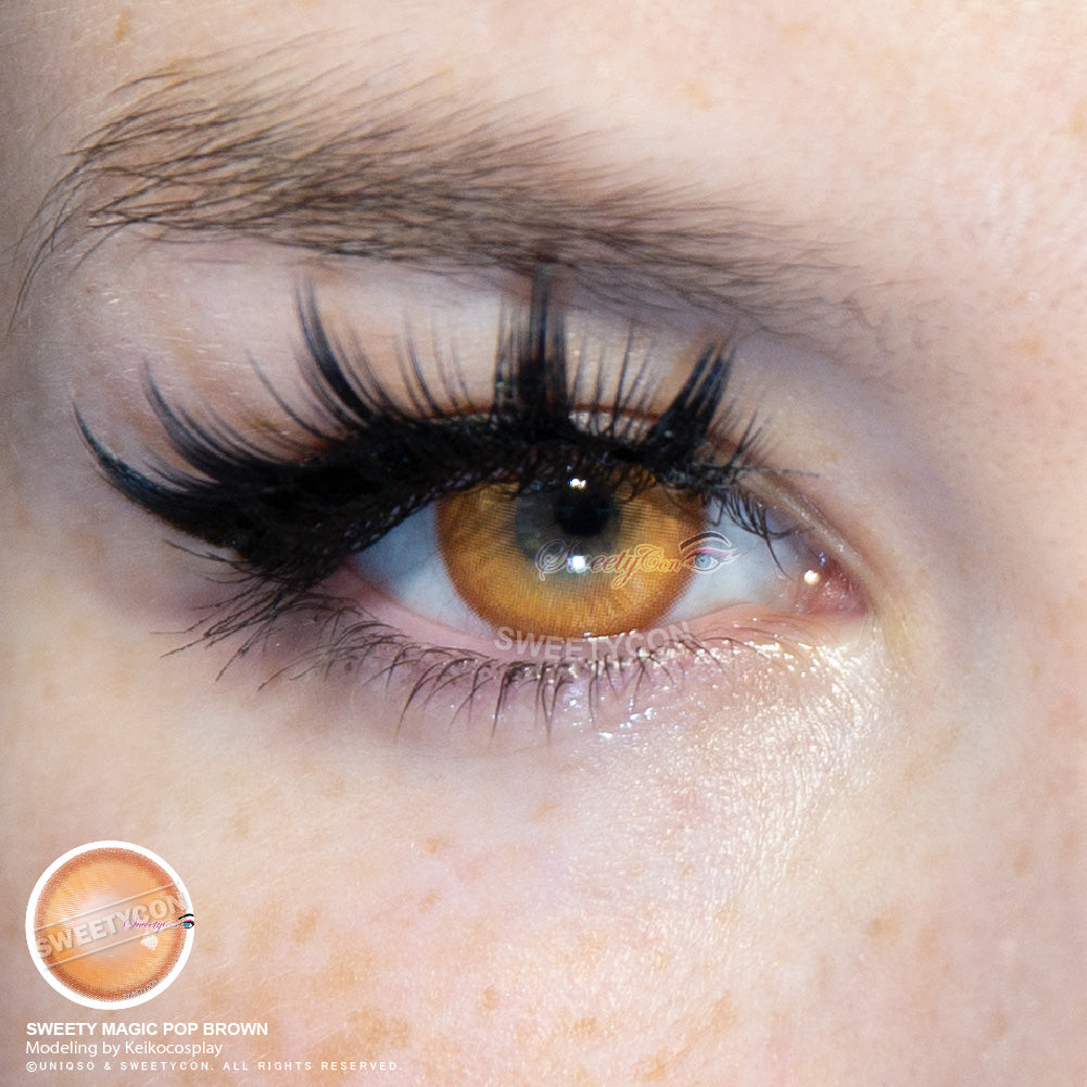 Sweety Magic Pop Brown Colored Contacts – UNIQSO