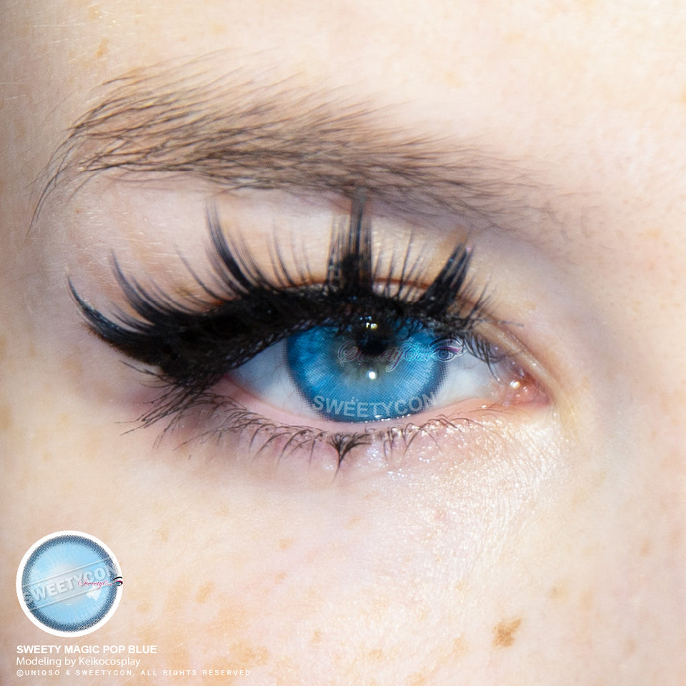 Sweety Magic Pop Blue Colored Contacts – UNIQSO
