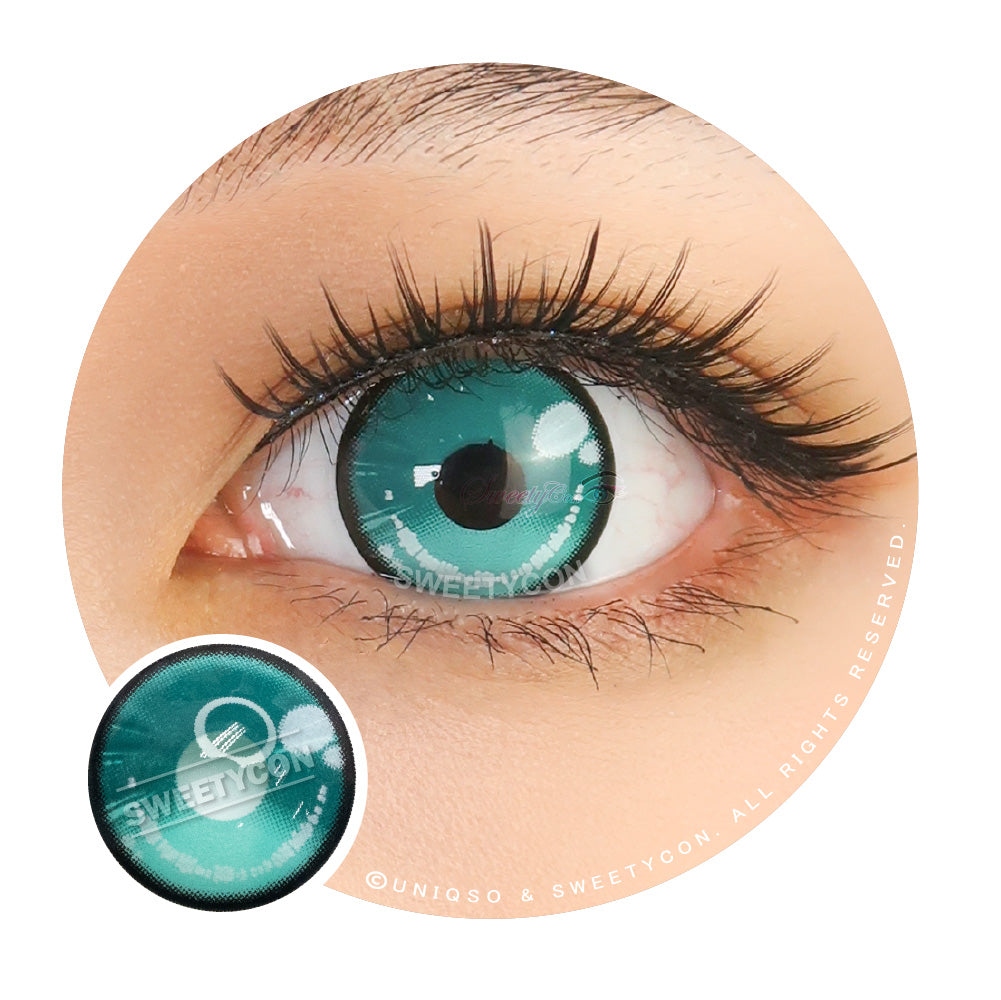 New Anime Colored Contacts: Lively Teal Green Eyes for Cosplay – UNIQSO