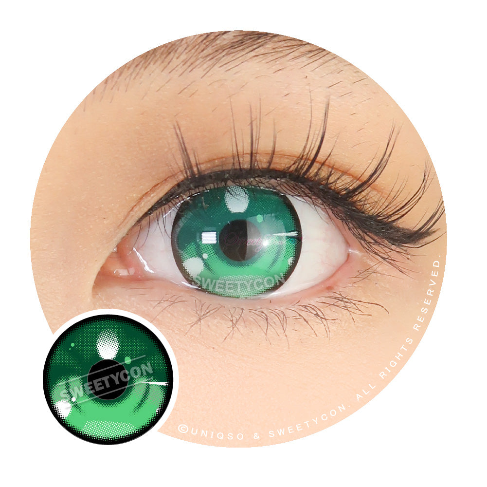 Sweety Anime 3 Green Anime Cosplay Colored Contact Lenses – UNIQSO