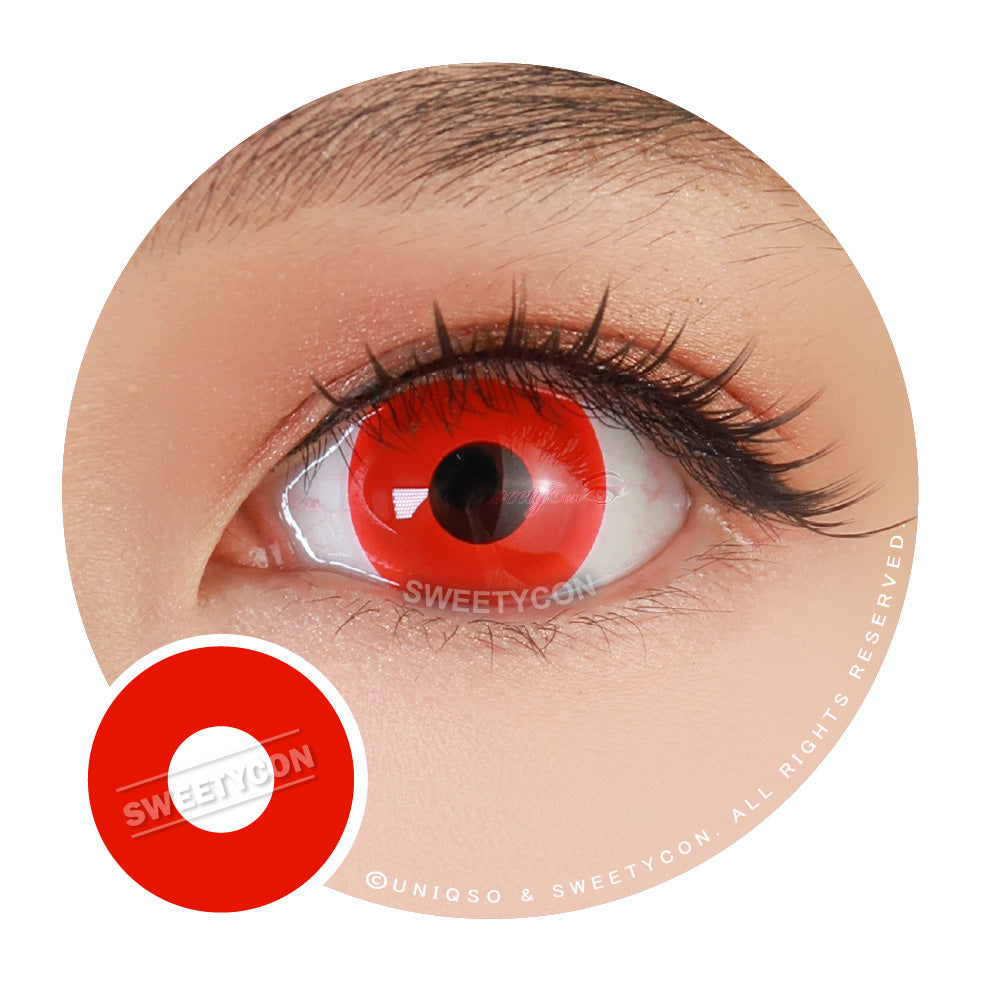 Sweety UV Glow Red Colored Contacts – UNIQSO