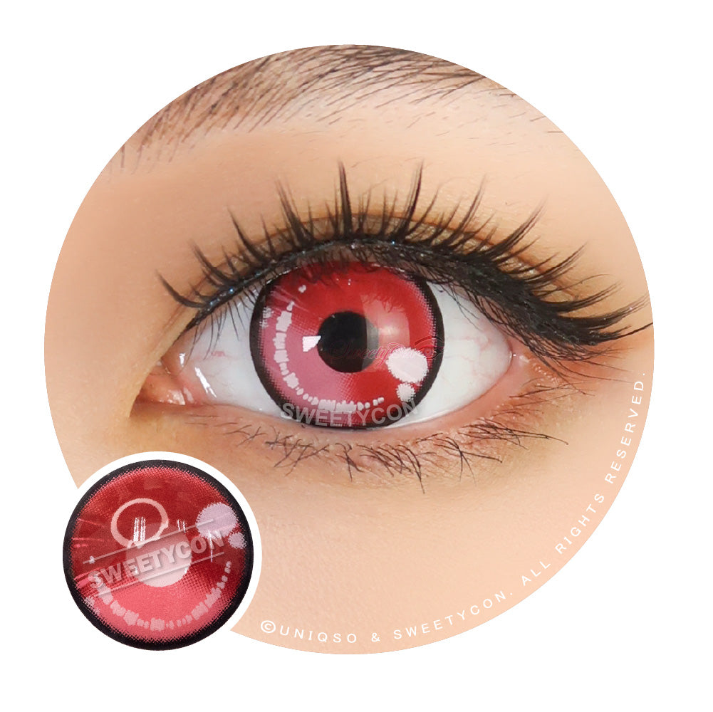 New Anime Colored Contacts: Lively Red Pink Eyes for Cosplay – UNIQSO
