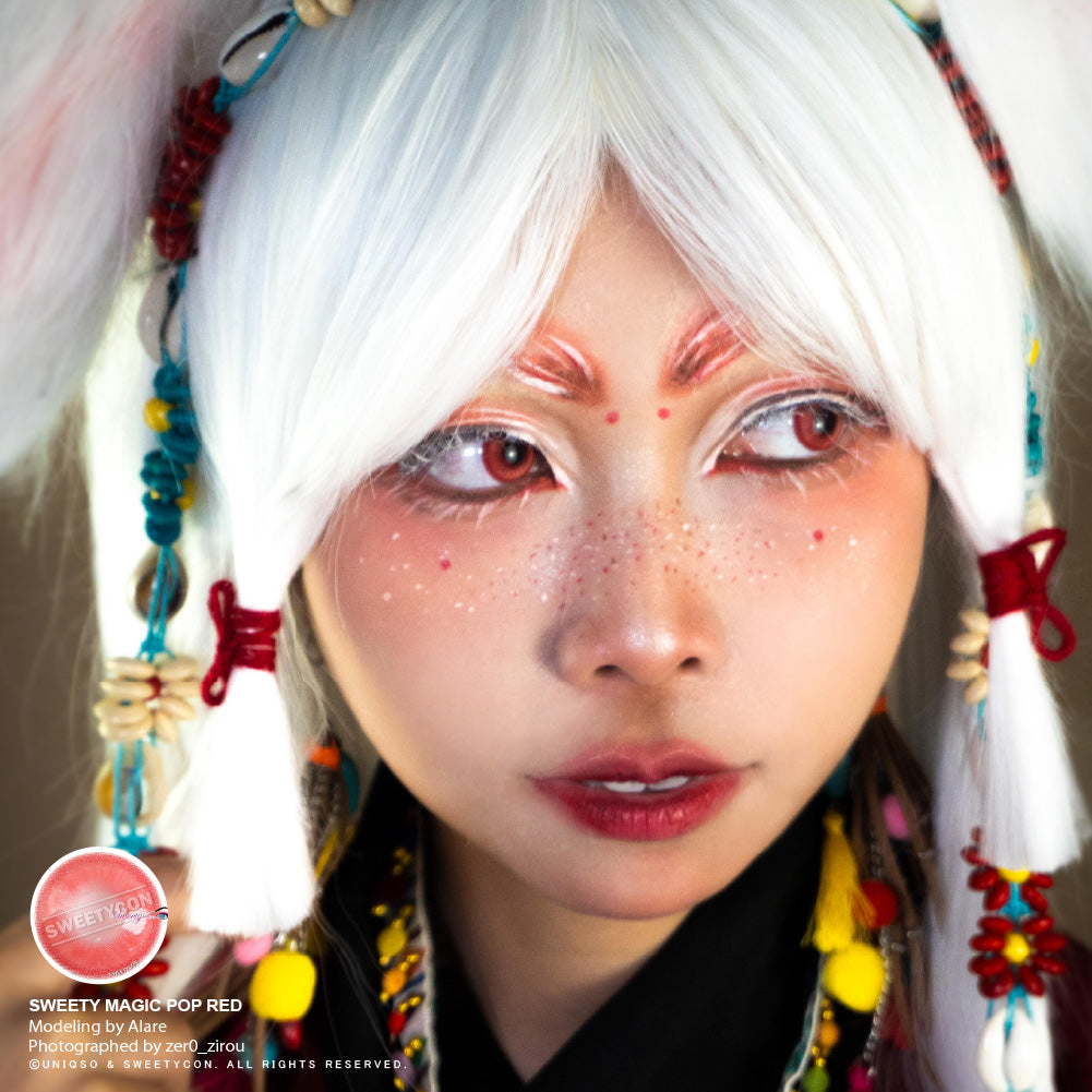 Sweety Magic Pop Red Colored Contacts – UNIQSO