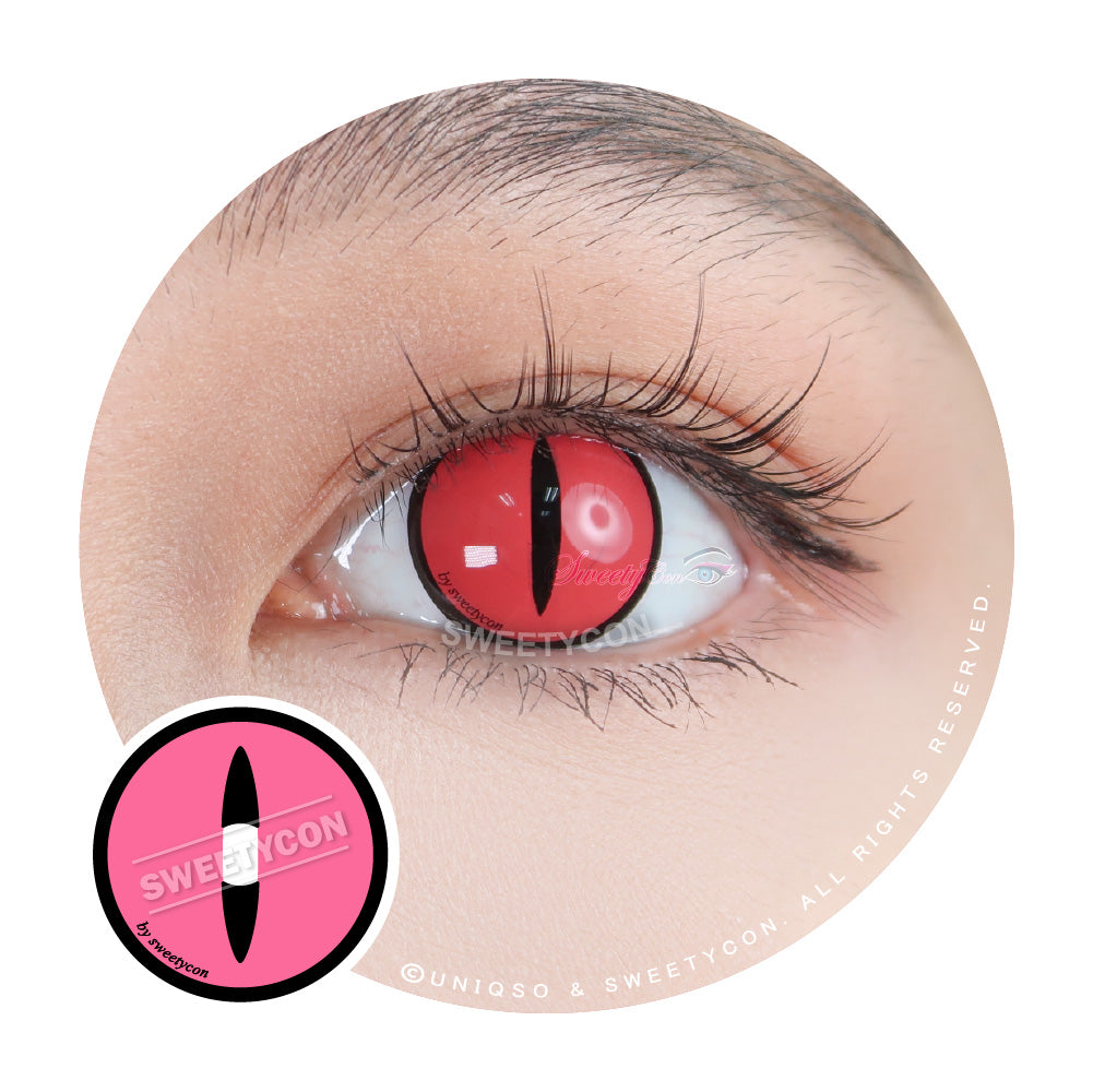 Nezuko Contacts (New) | Pink Demon Eye Contacts / Cat Eye Contacts ...