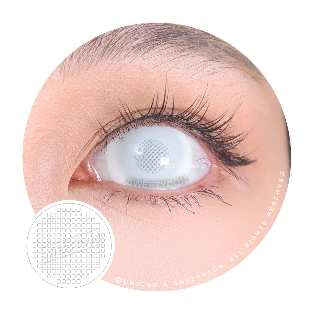 Sweety UV Mini Sclera White Blind Mesh | Cosplay Contacts – UNIQSO