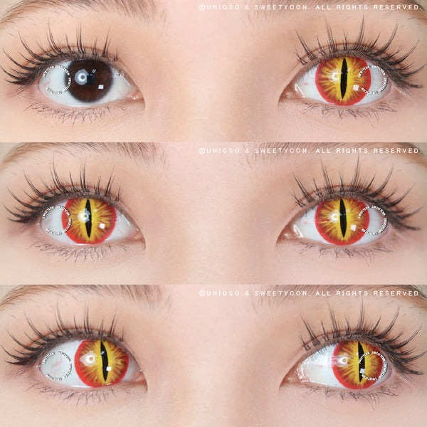 Red Cat Eye Contacts | Demon Eye Contacts | With Prescription Halloween ...