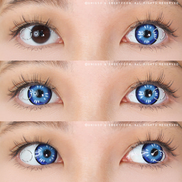 Sweety Hydro Marine | Blue Gradient Cosplay Colored Contacts – UNIQSO