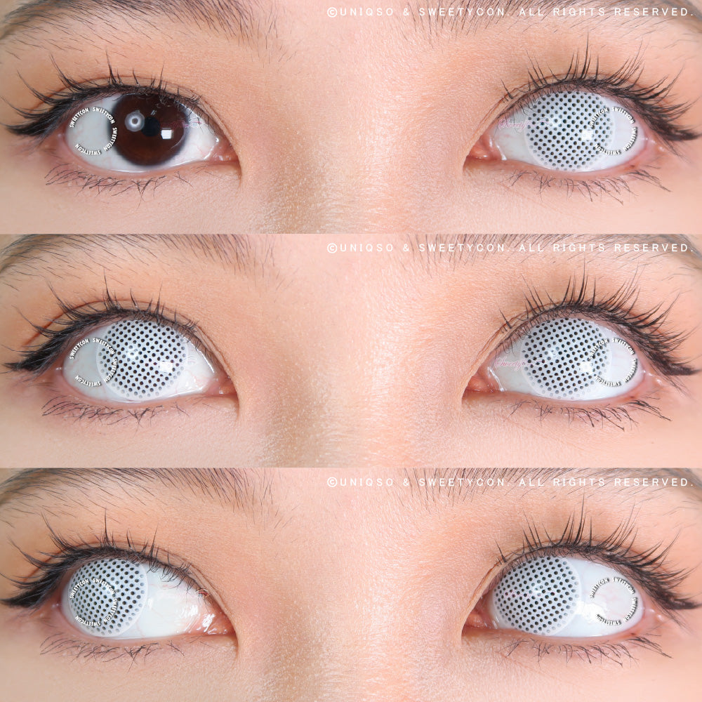 White Mesh Contacts: Striking, Bold, and Unforgettable – UNIQSO