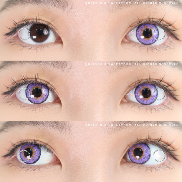 Sweety Snow Violet Colored Contacts – UNIQSO