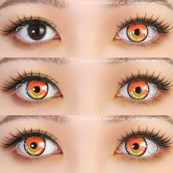 New Anime Colored Contacts: Lively Yellow Orange Eyes for Cosplay – UNIQSO