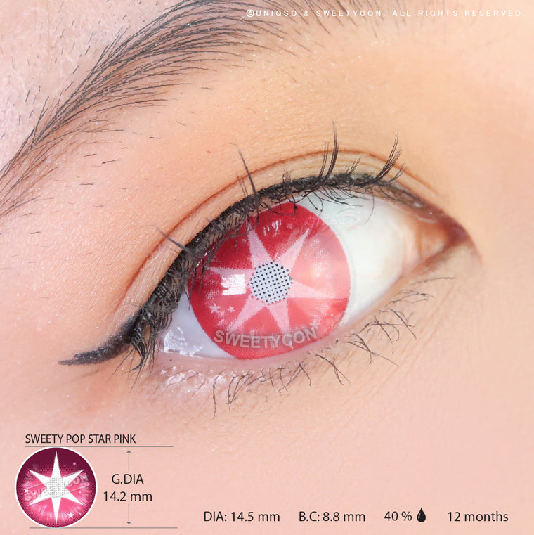 Sweety Pop Star Pink | Purple Star Colored Contacts | Oshi no Ko Ruby ...