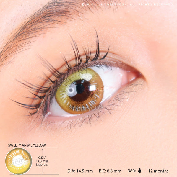 Sweety Anime Yellow - Best Yellow Contacts For Cosplay Colored Contacts ...