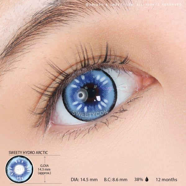 Sweety Hydro Arctic | Blue Gradient Cosplay Colored Contacts – UNIQSO