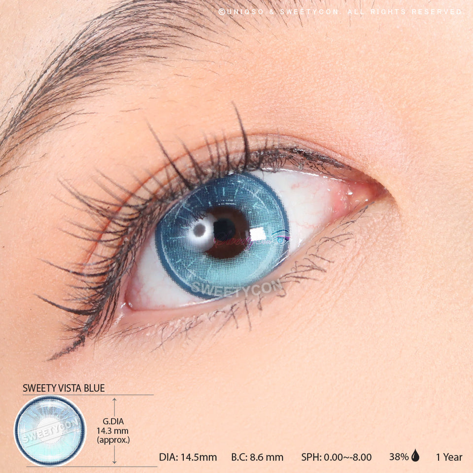 Sweety Vista Blue Colored Contacts | Perfect For Light Blue Eye Cosplay ...