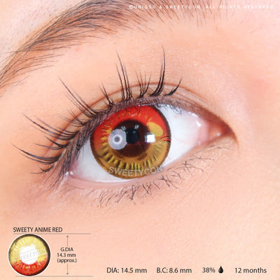 Sweety Anime Red Colored Contacts – UNIQSO