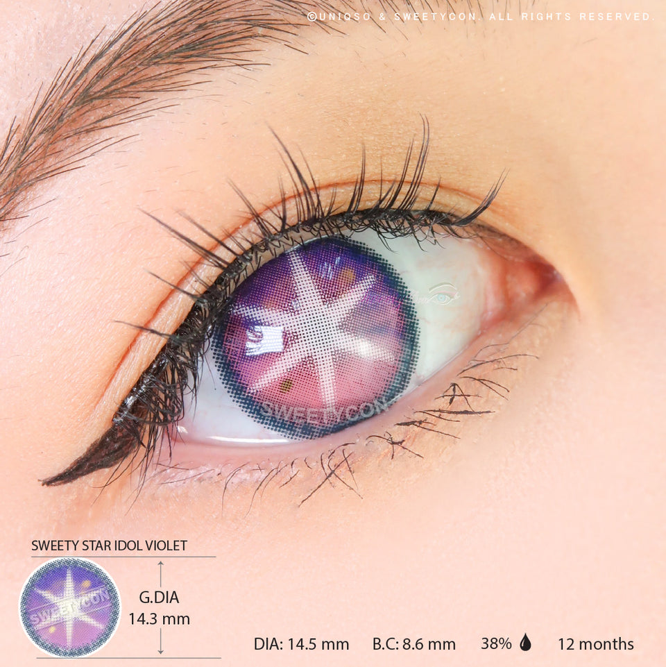 Sweety Star Idol Violet | Purple Star Colored Contacts | Oshi no Ko Ai ...