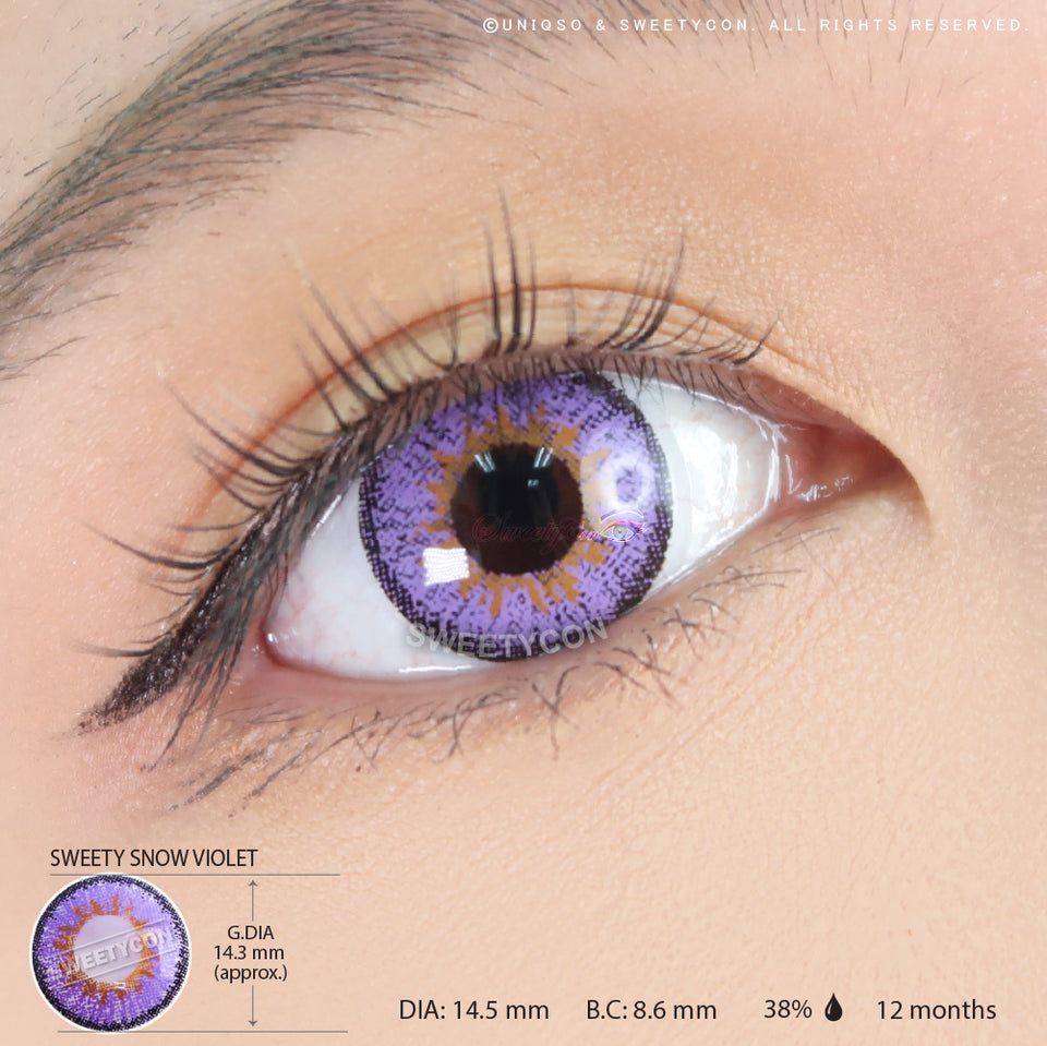 Sweety Snow Violet Colored Contacts – UNIQSO