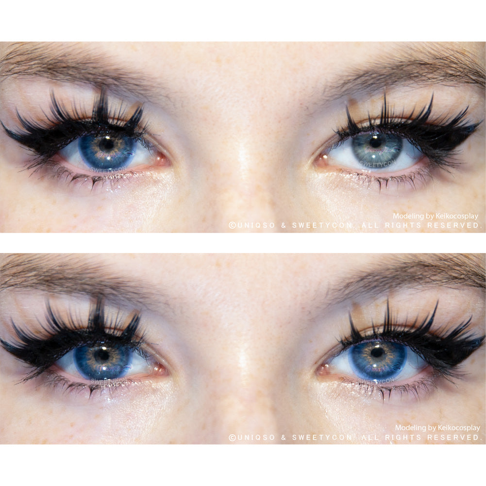 Best Light Blue Colored Contacts With Hazel Color | Color Blend ...