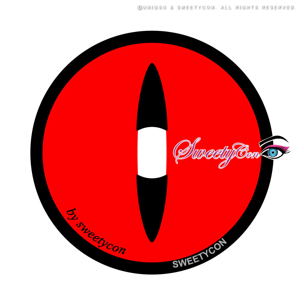 Red Demon Eye Contacts | Cat Eye Contacts With Prescription Halloween ...