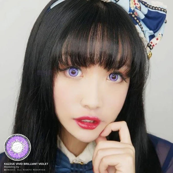 Kazzue Vivid Brilliant Violet Colored Contacts – UNIQSO