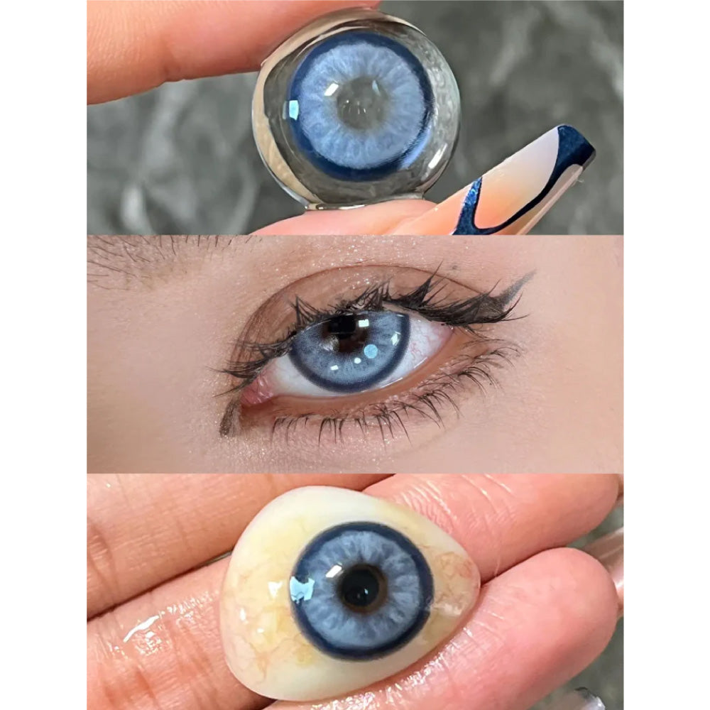Kazzue Glitz Blue Colored Contacts – UNIQSO