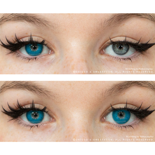 Sweety Milkshake Blue Colored Contacts – UNIQSO
