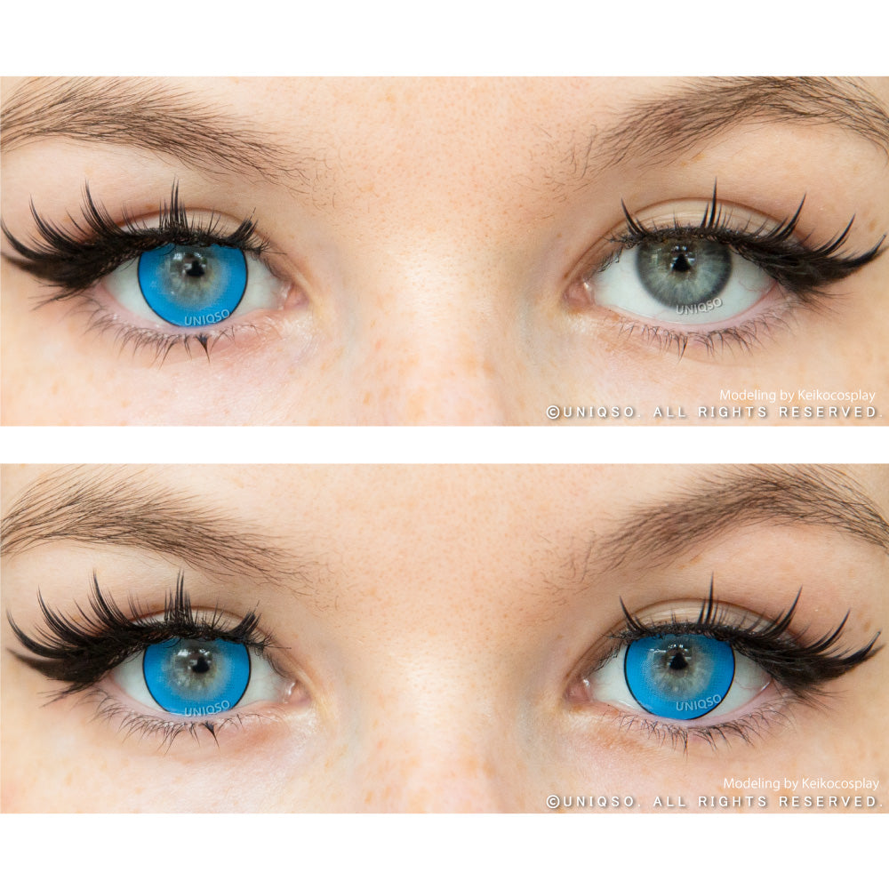 Kazzue Intense Pop Blue Colored Contacts – UNIQSO