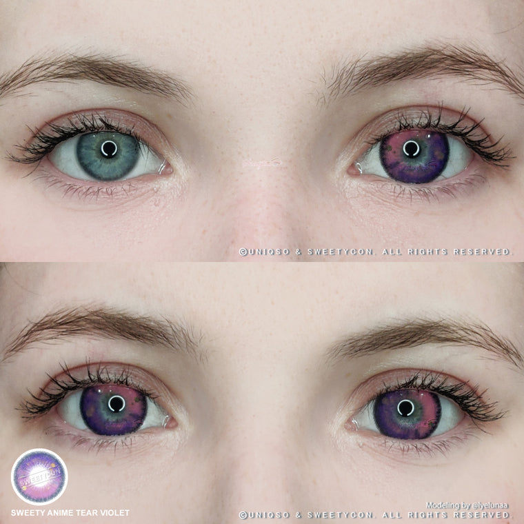 Anime Tear Purple Colored Contacts | Perfect Anime Cosplay ...