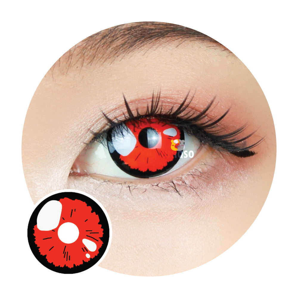 Real Anime Red Colored Contacts | Prescription – UNIQSO