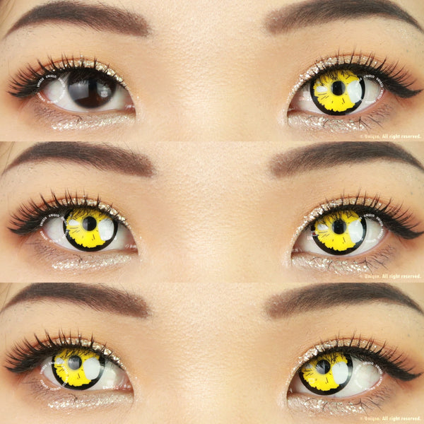 Real Anime Yellow Cosplay Colored Contacts | Perfect Your Anime Cosplay ...