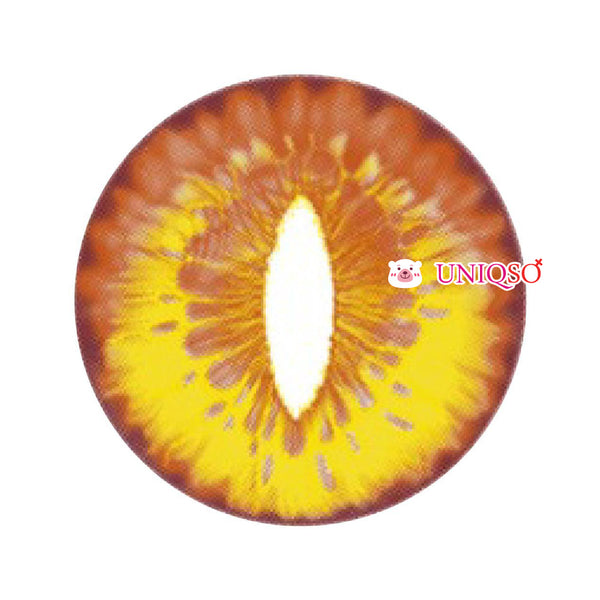 Orange Yellow Cat Eye Contacts For Cosplay & Halloween – UNIQSO