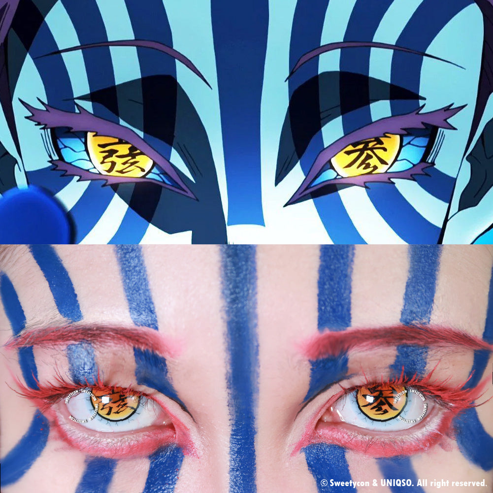 Demon Slayer Akaza Eye Contacts | Colored Contacts | Limited Edition ...