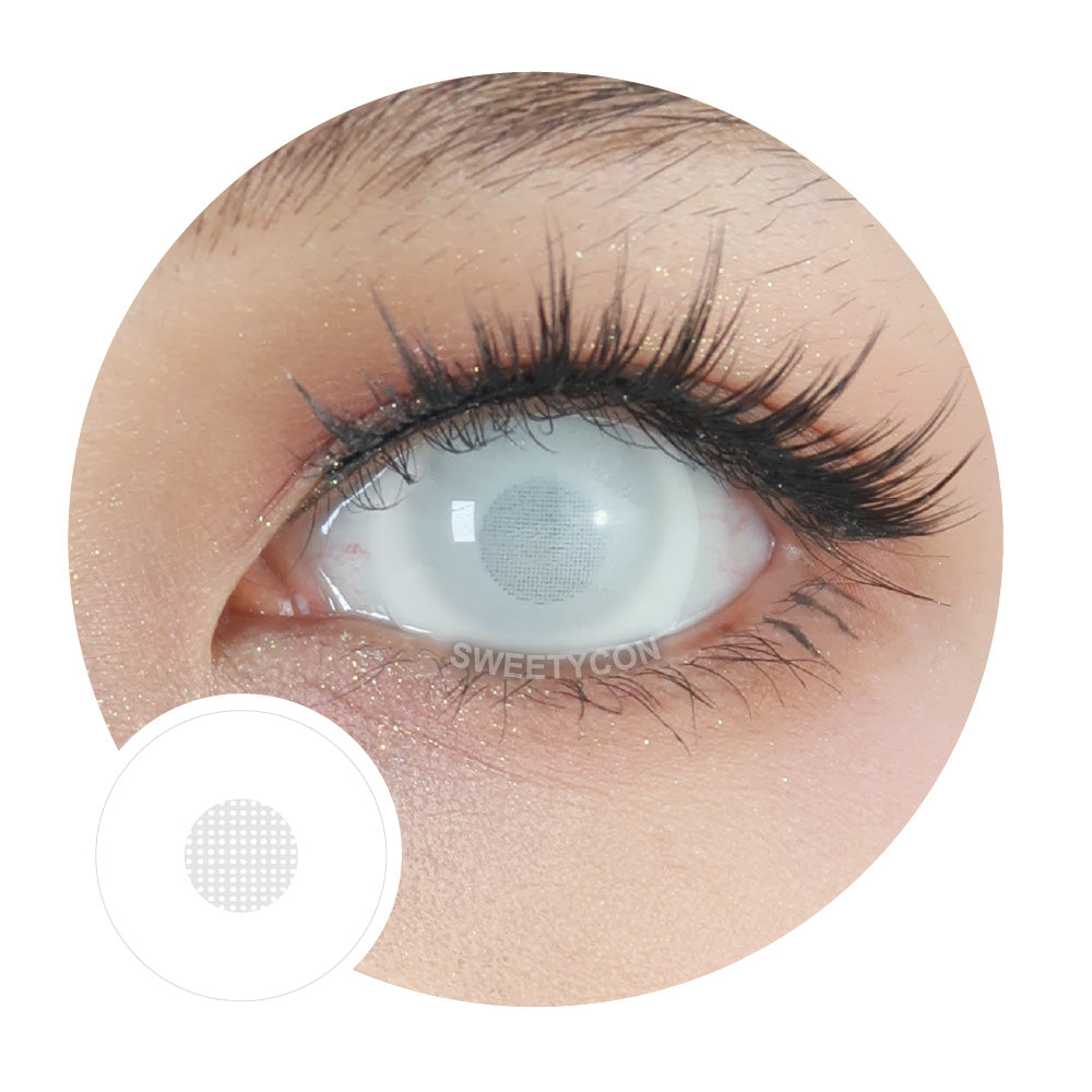Sweety UV Mini Sclera White Blind Mesh | Cosplay Contacts – UNIQSO