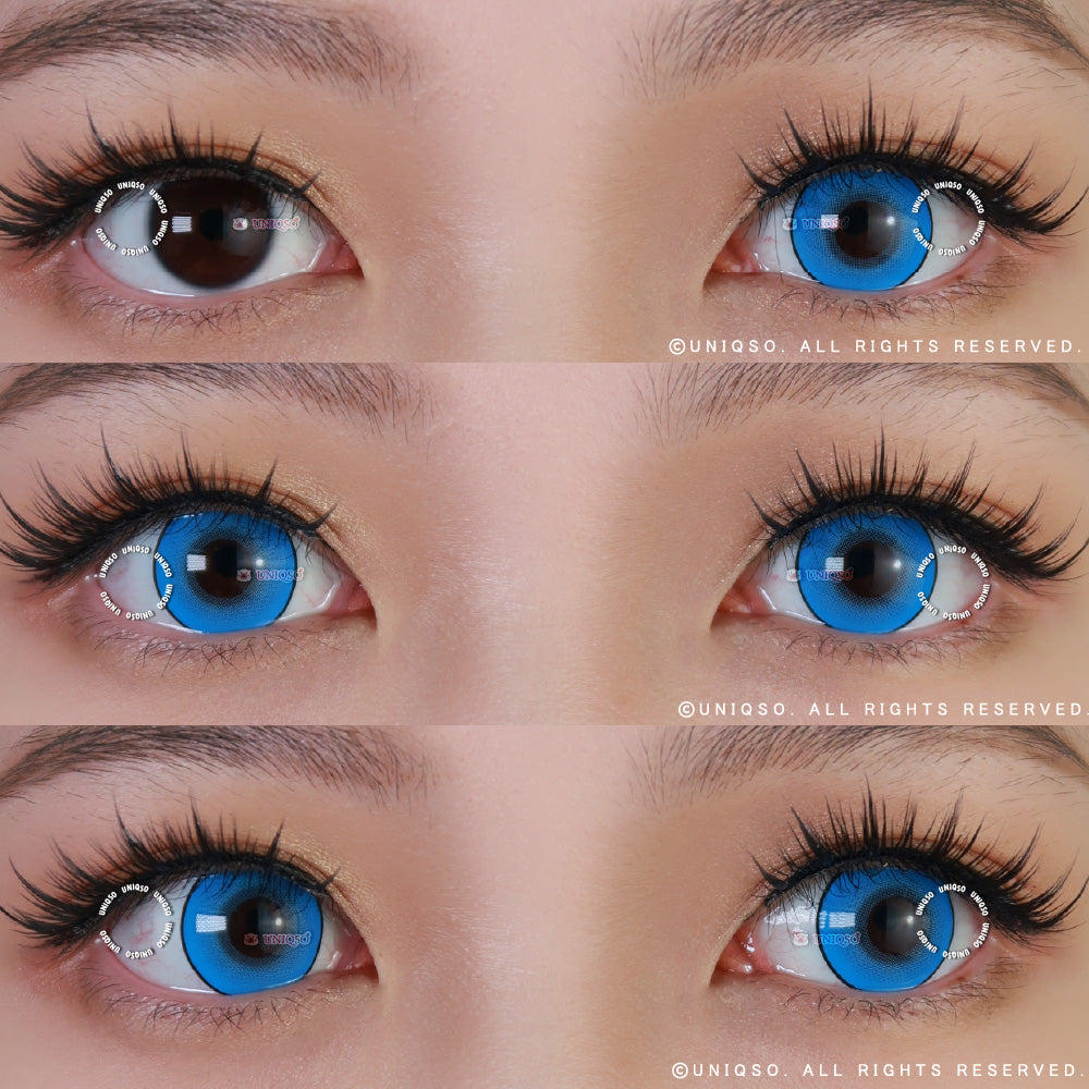 Kazzue Intense Pop Blue Colored Contacts – UNIQSO
