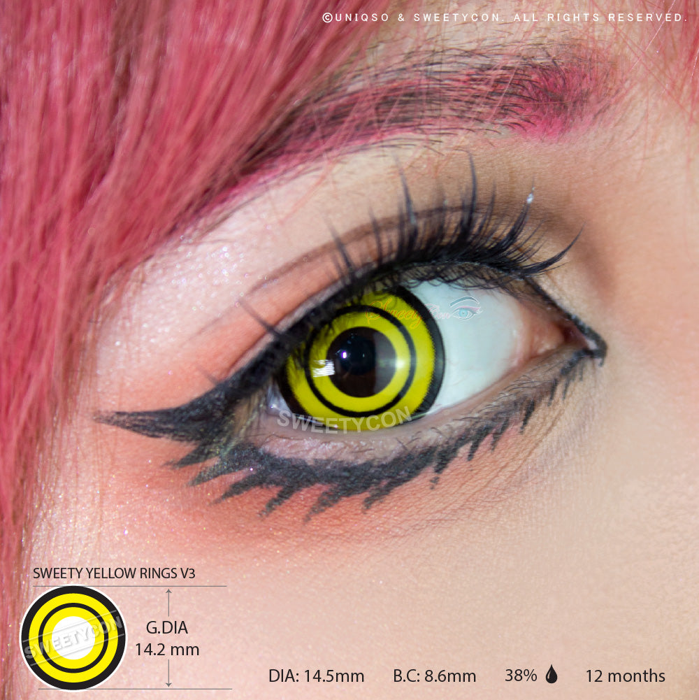 Sweety Crazy Yellow Rings (Makima Chainsaw Man) V3 | Cosplay Contacts ...