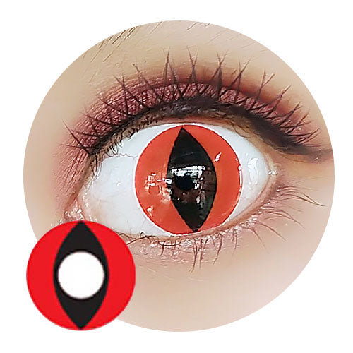Sweety Crazy Red Cat Eye Halloween Contacts – UNIQSO