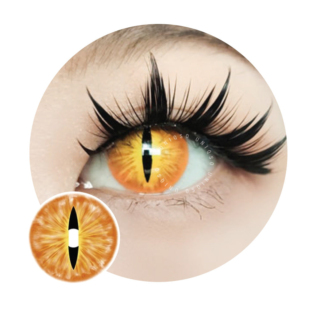 Orange Cat Eye Contacts | Demon Eye Contacts | With Prescription ...